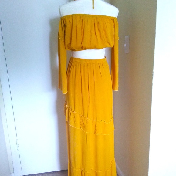 Skirts | Off Shoulder 2 Piece Skirt Set | Poshmark